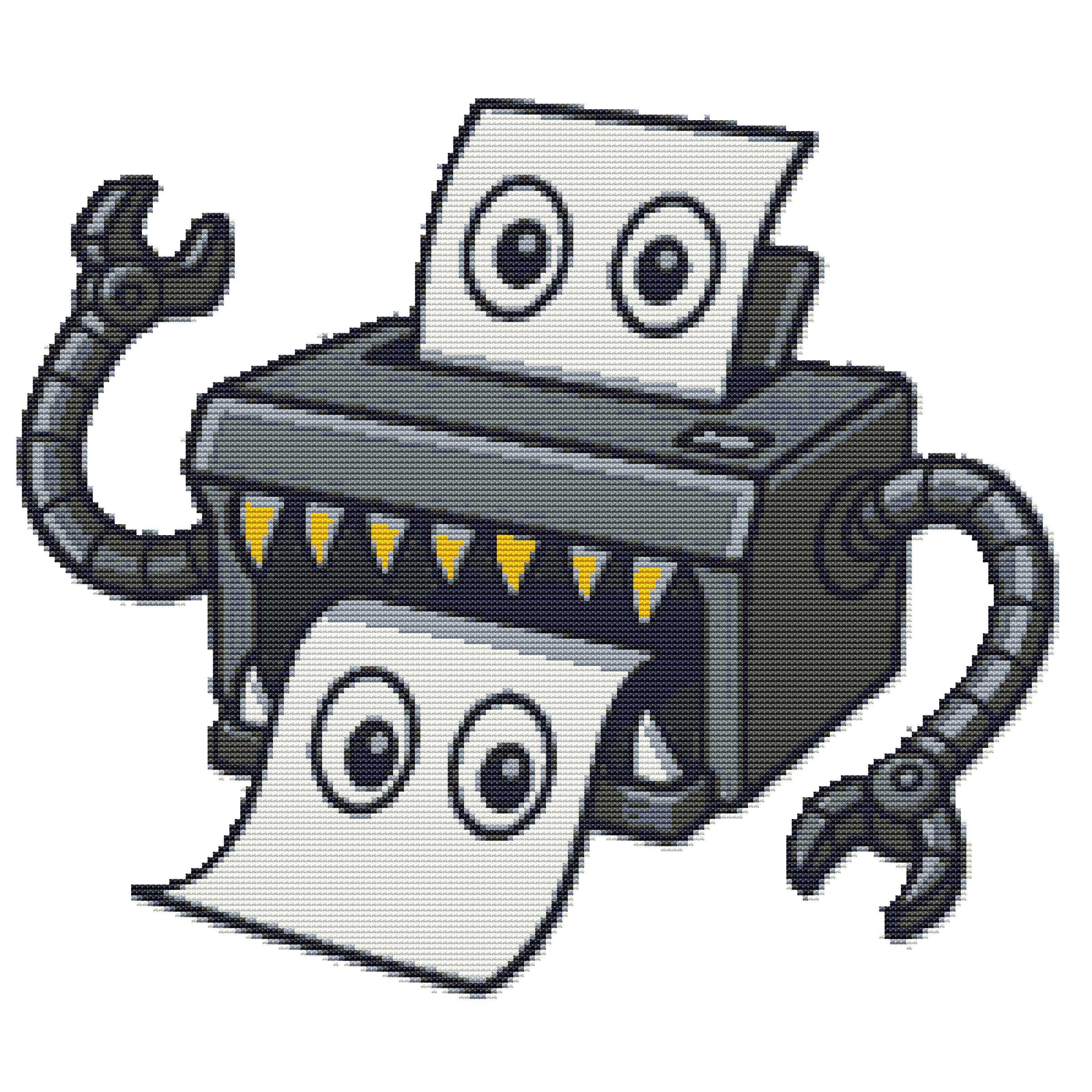 Printer with teeth – Printer with teeth – Cross Stitch Patterns PDF ...