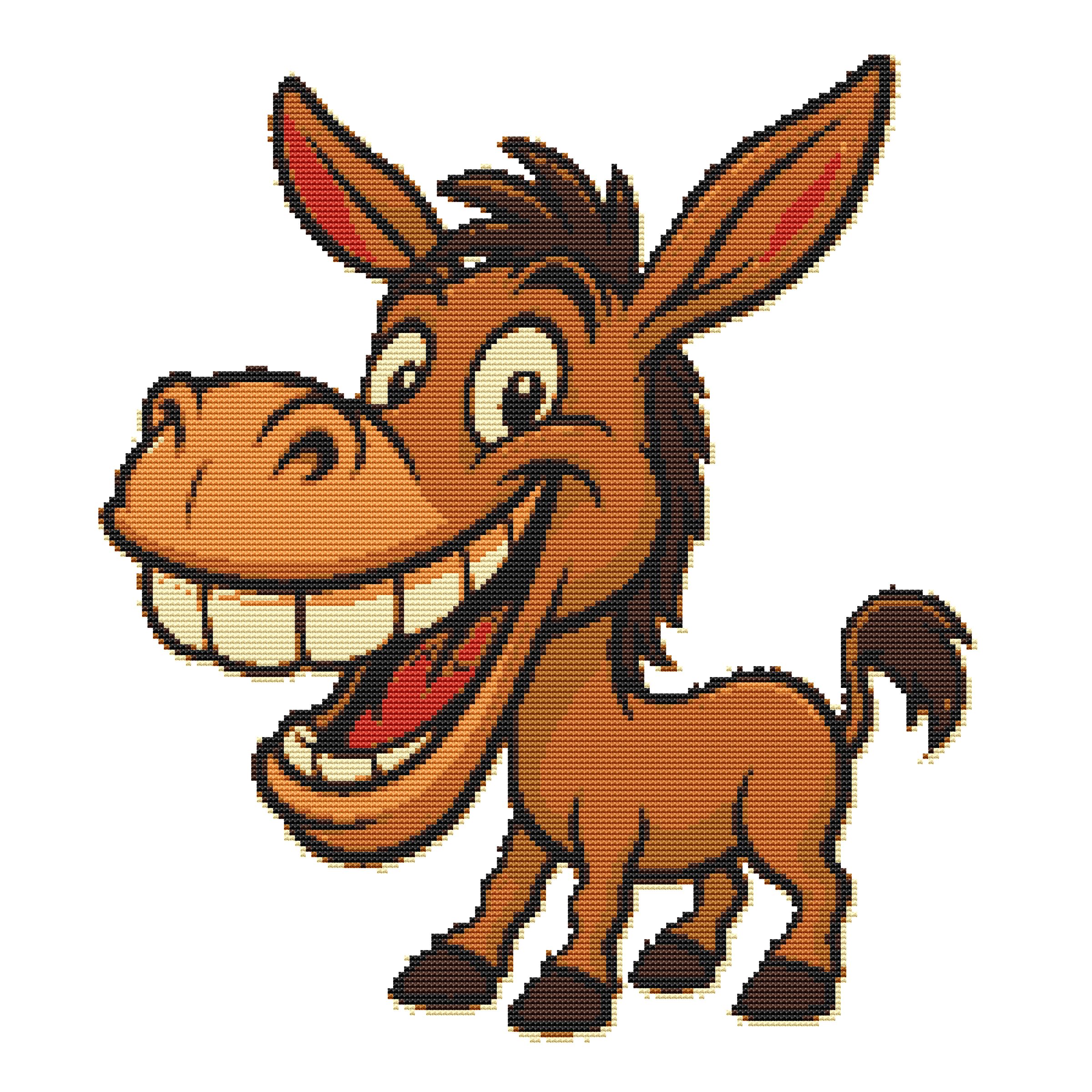Cute smiling donkey – Cross stitch pattern – Cross Stitch Patterns PDF ...