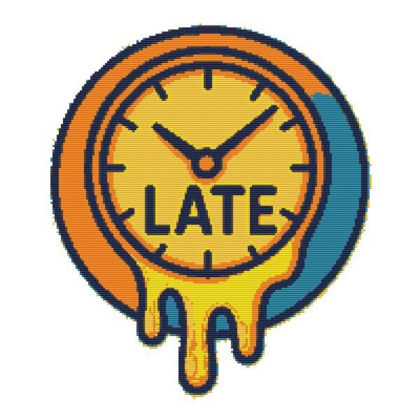 Late – Cross stitch pattern – Cross Stitch Patterns PDF – Instant download
