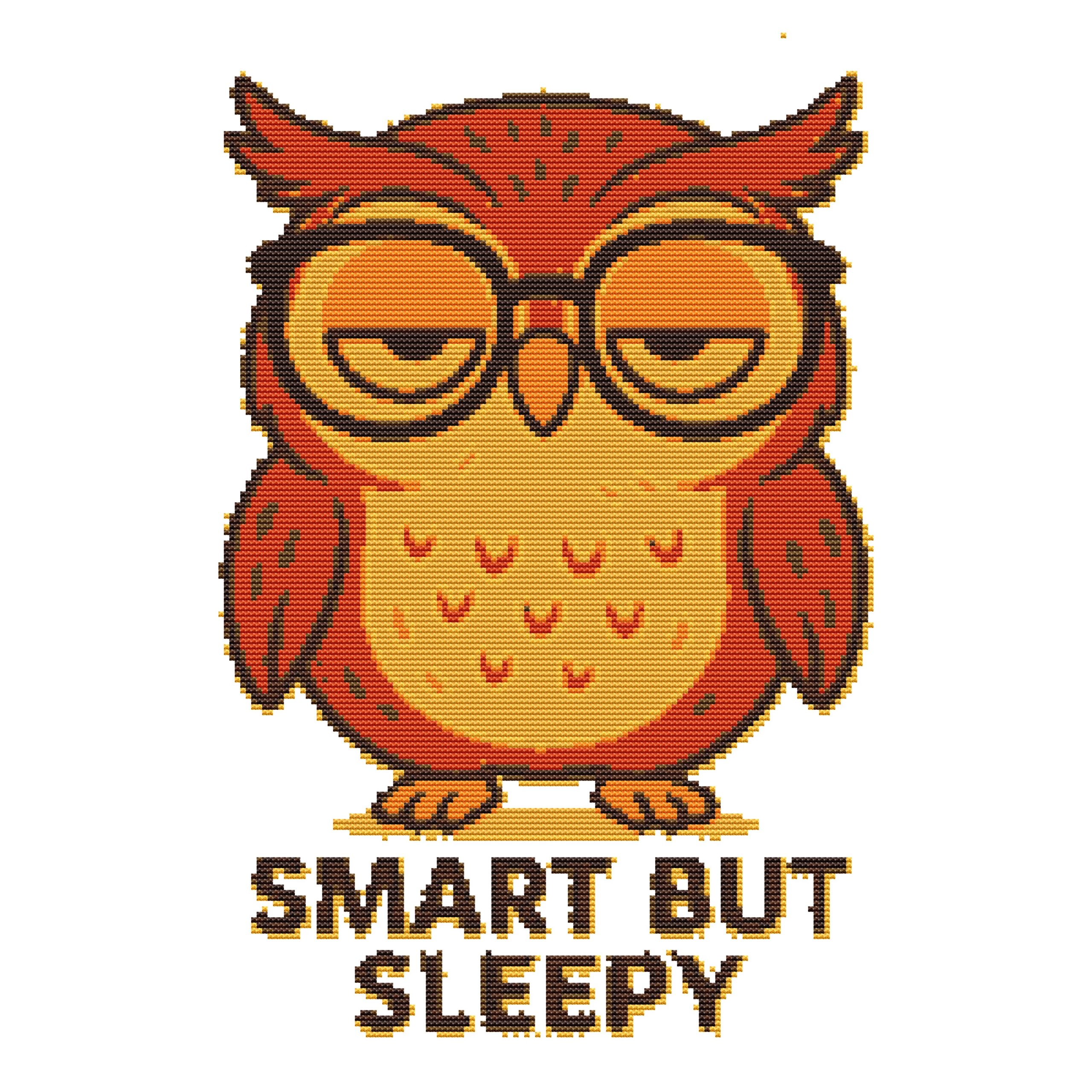 Smart but sleepy – Cross stitch pattern – Cross Stitch Patterns PDF ...