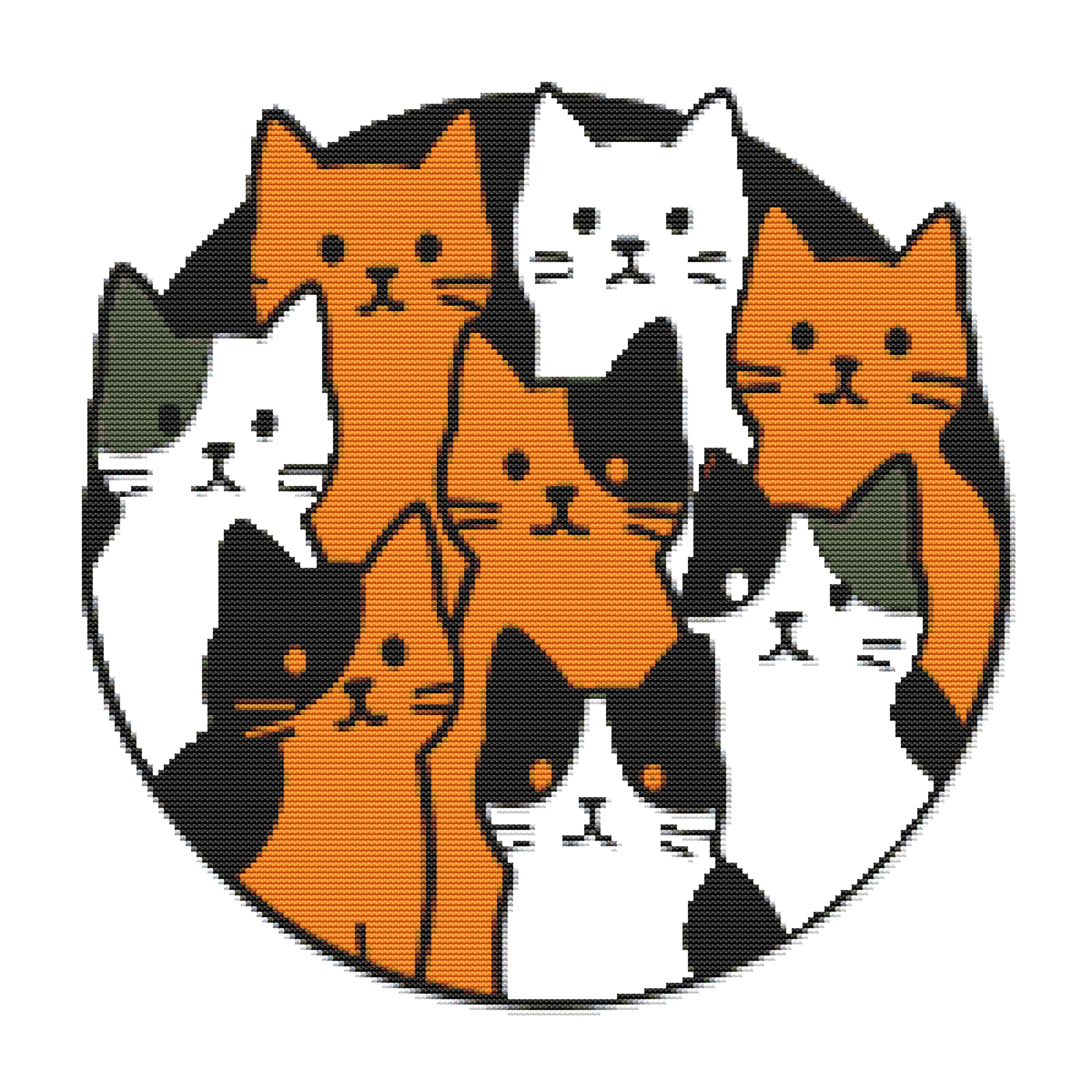 Elegant cats – Cross stitch pattern PDF – Cross Stitch Patterns PDF ...