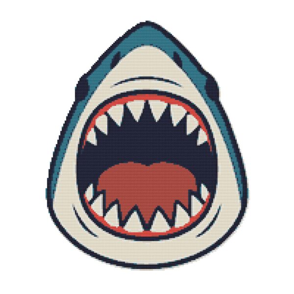 Shark mouth – Cross stitch pattern PDF – Cross Stitch Patterns PDF ...