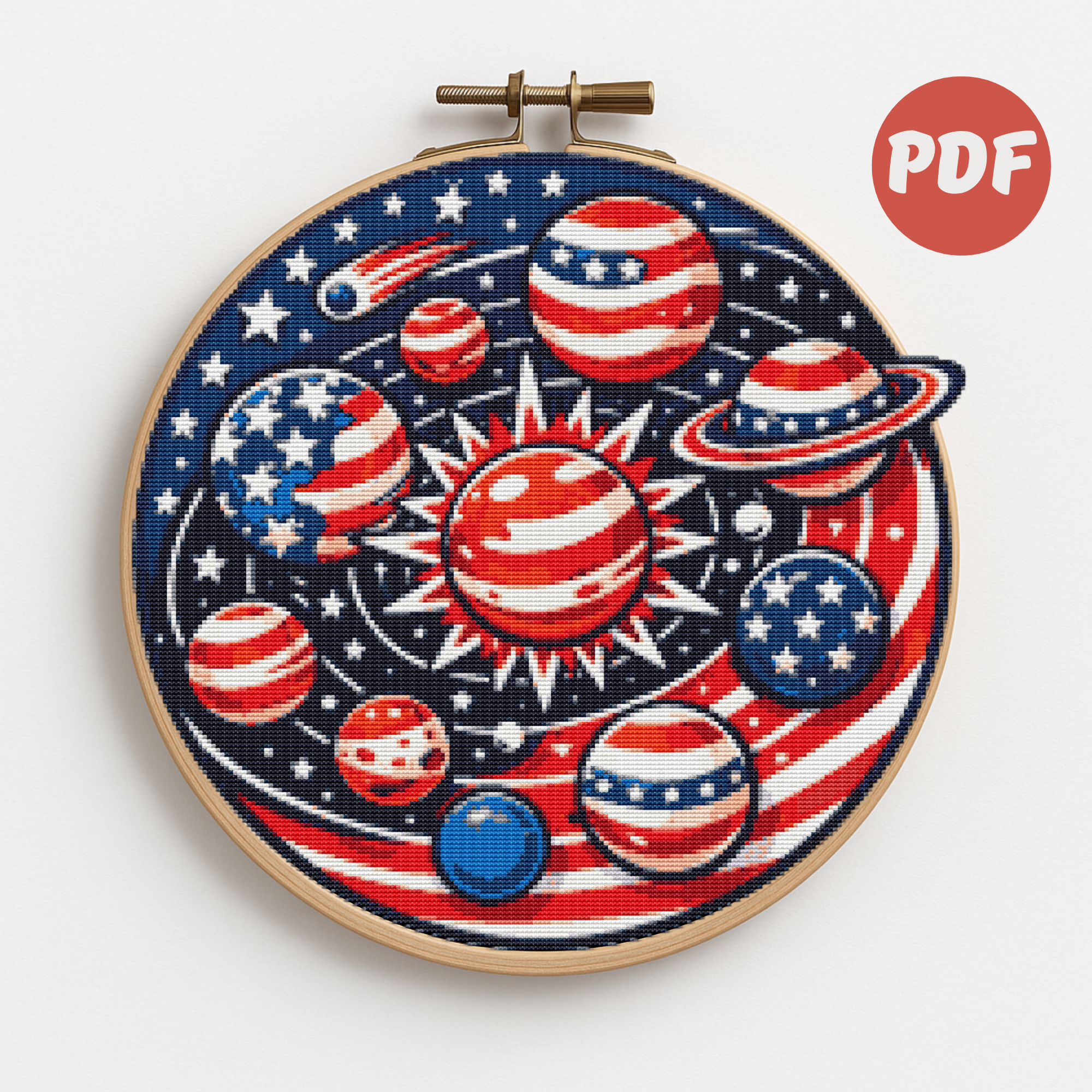 Solar system – Cross stitch pattern PDF – Cross Stitch Patterns PDF ...